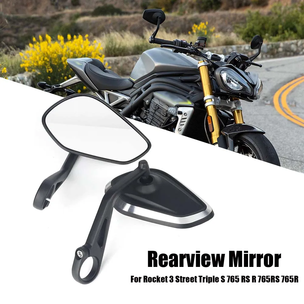 New-Motorcycle-Handlebar-Rearview-Side-Mirrors-Bar-End-Mirror-Kit-For ...