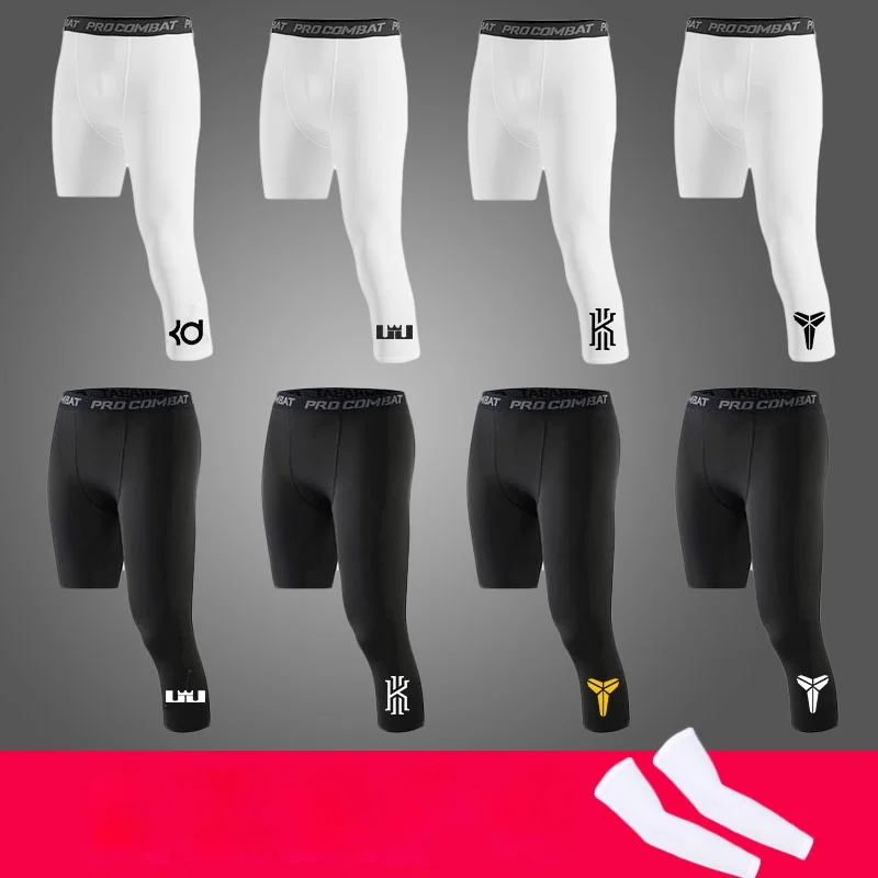 Single-Leg-Pants-Basketball-Leggings-One-Long-One-Short-Cropped-Men-s ...