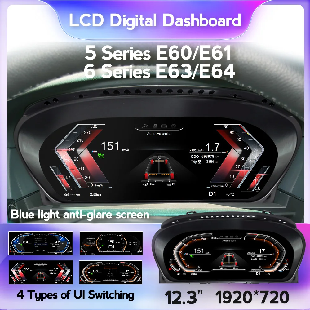 12-3-Blue-ray-Car-LCD-Speedometer-Digital-Dashboard-For-BMW-5-Series ...
