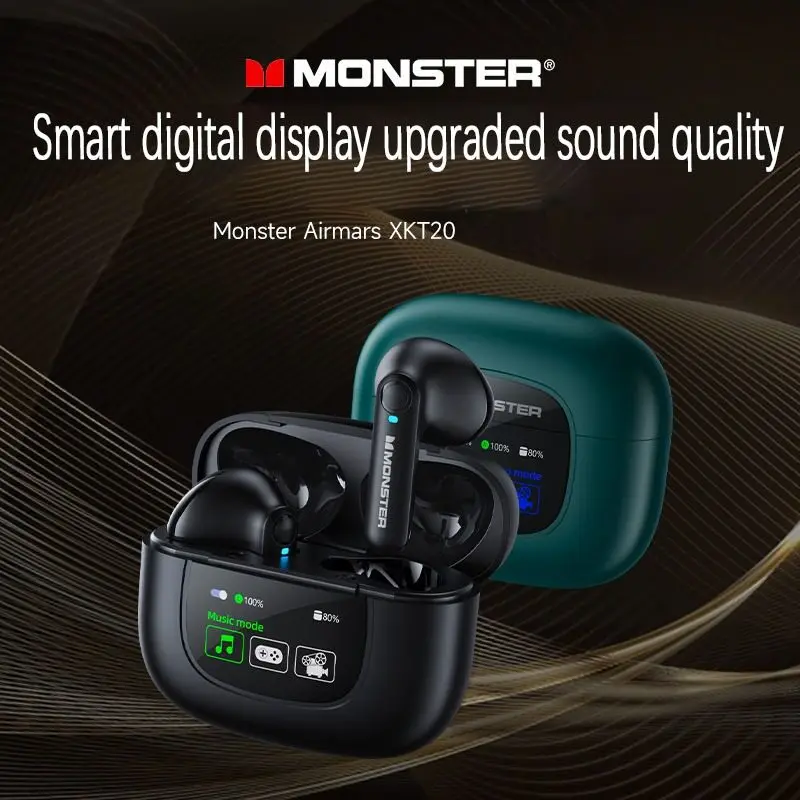 Monster-XKT20-Wireless-Earphones-Bluetooth-V5-4-Earbuds-Long-Battery ...