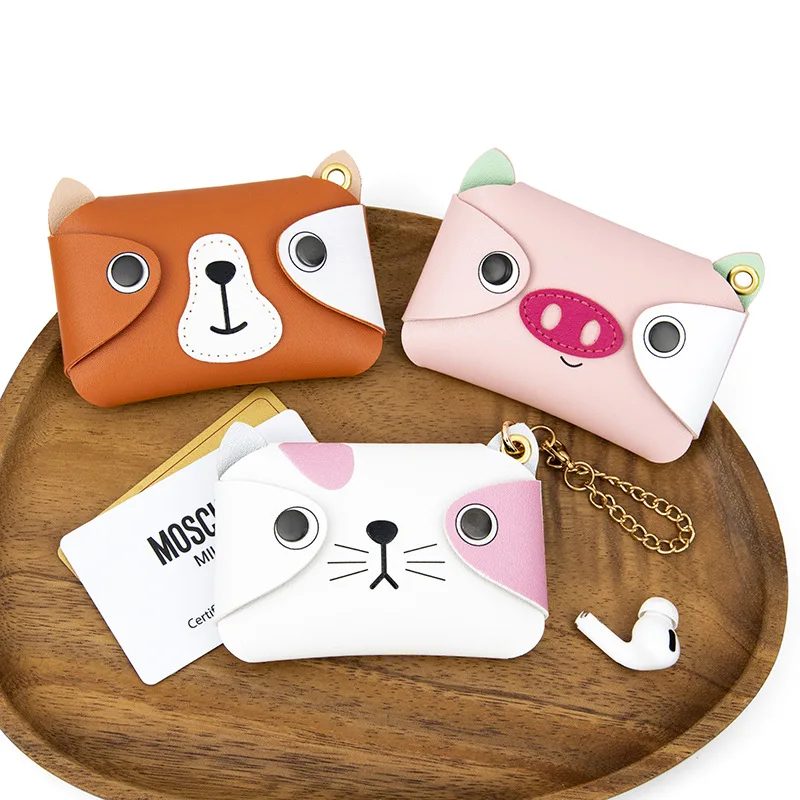 Creative-Cartoon-Cat-Doll-Bag-Keychain-Foldable-PU-Leather-Card-Holder ...