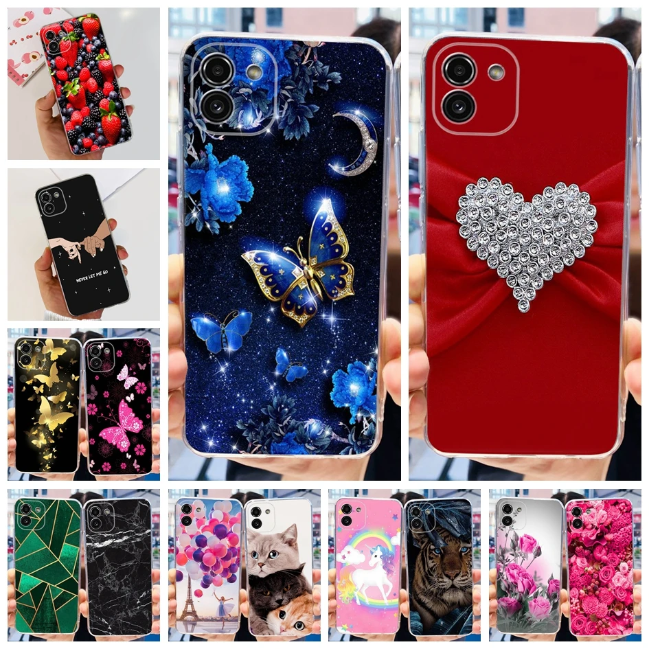 For-Samsung-A03-Case-A035F-Shockproof-Soft-Silicone-Butterfly-Phone-Cover-For-Samsung-Galaxy-A03 ...