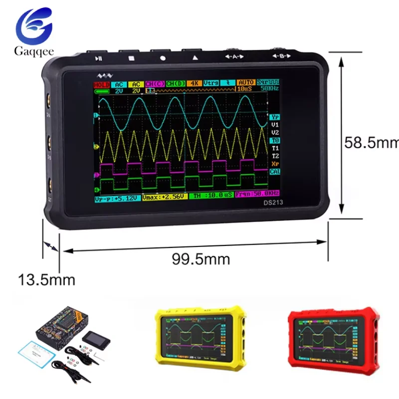 Mini Pocket Digital Oscilloscope 100 MS/S 4 Channel USB High Precision ...
