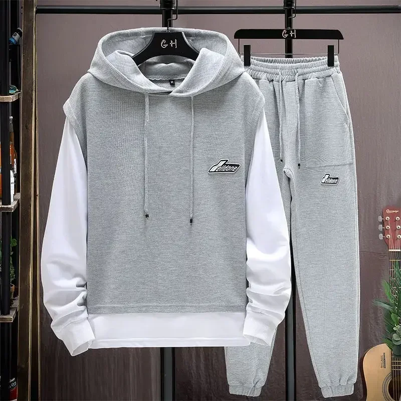 Ch-ndal-informal-de-manga-larga-para-hombre-Conjunto-de-sudadera-y ...