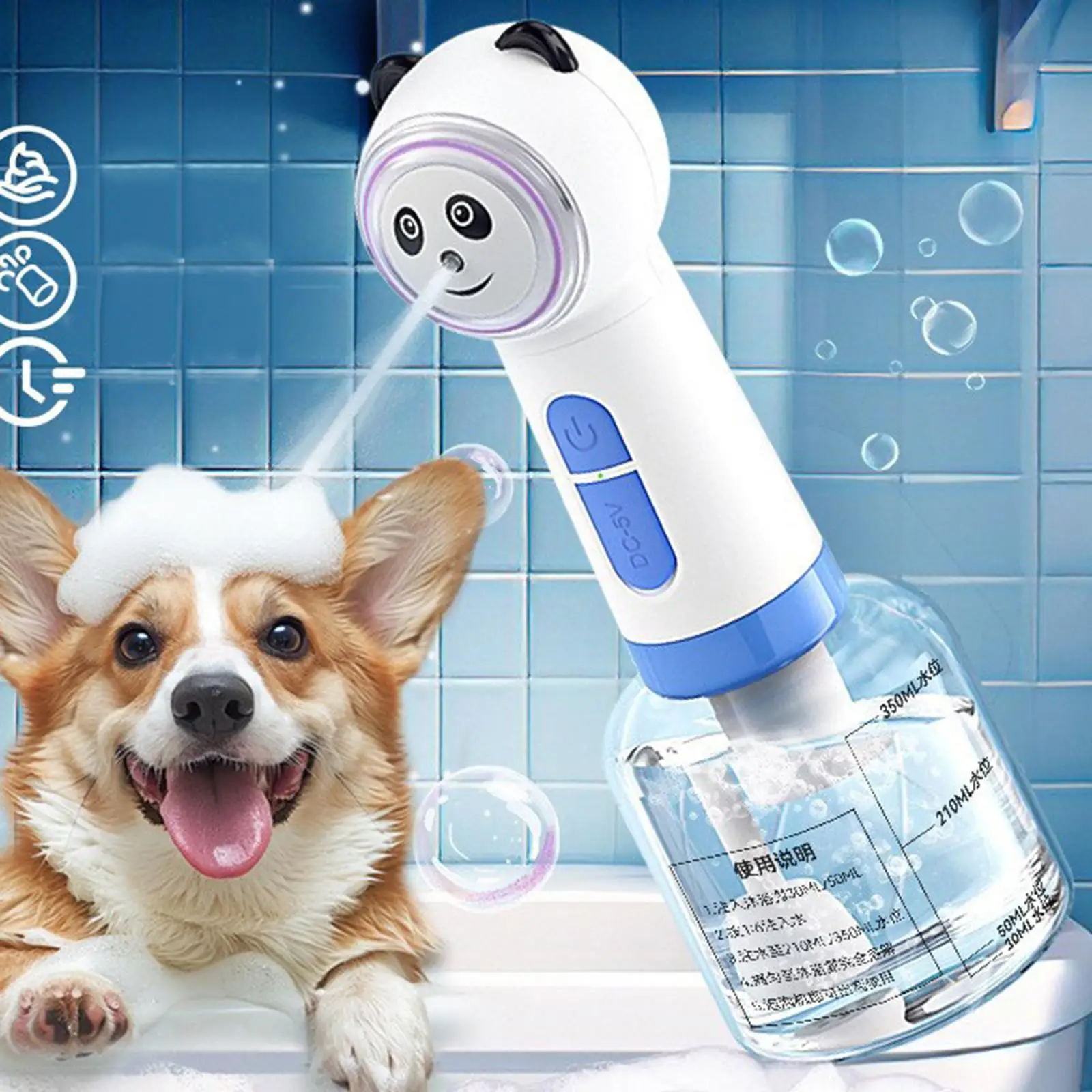 400ml-Pets-Foam-Machine-USB-Charging-Cat-Dog-Electric-Shampoo-Cleaning ...