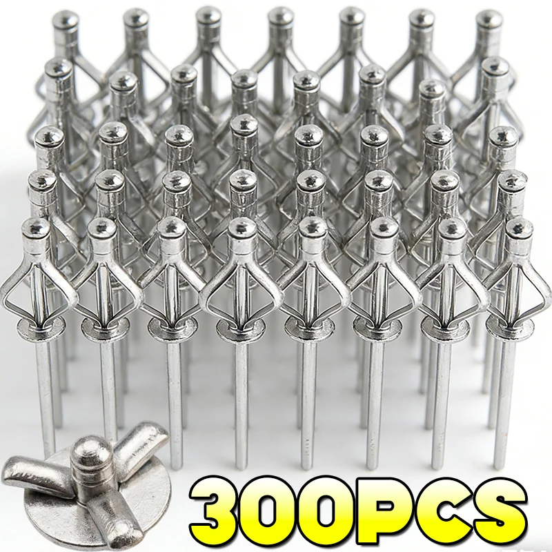 300/50pcs Aluminum Alloy Blind Rivets Assortment Kit Round Head Trifold ...