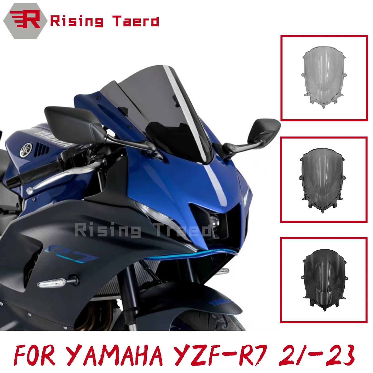 Motorcycle-Sport-Windshield-Visor-Black-Windscreen-For-Yamaha-R7-YZF-R7 ...