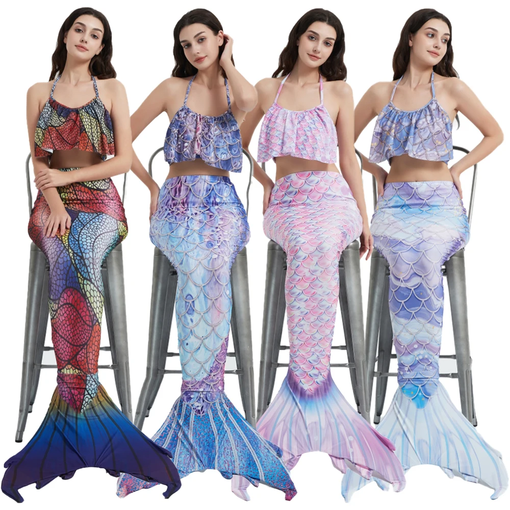 Adults-Mermaid-Tail-Girls-Swimwear-Women-Summer-Swimming-Beach-Wear ...