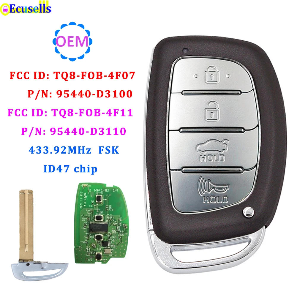 OEM-Keyless-Go-P-N-95440-D3100-95440-D3110-for-Hyundai-Tucson-2016-2017 ...