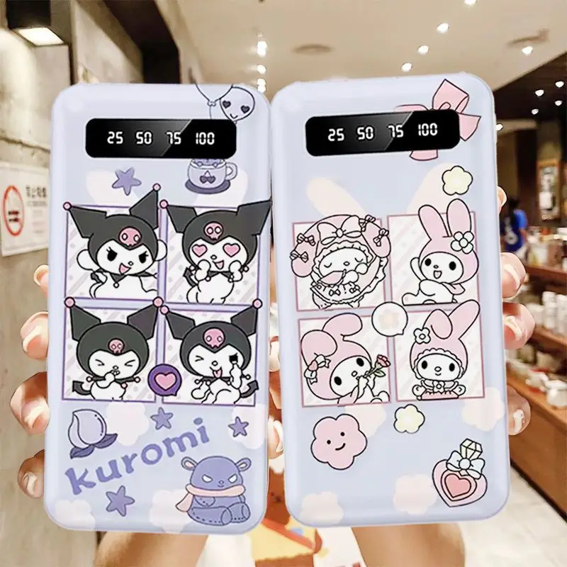 Sanrio Kuromi Power Bank Kawaii Portable 20000mAh Built In Cable Travel ...