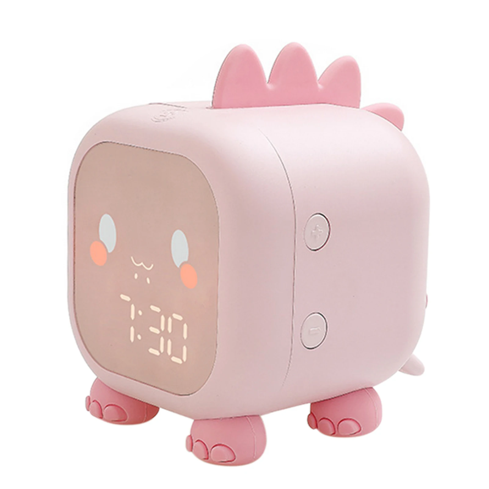 Features: Kids alarm clock with cute dinosaur design, safe and soft ...