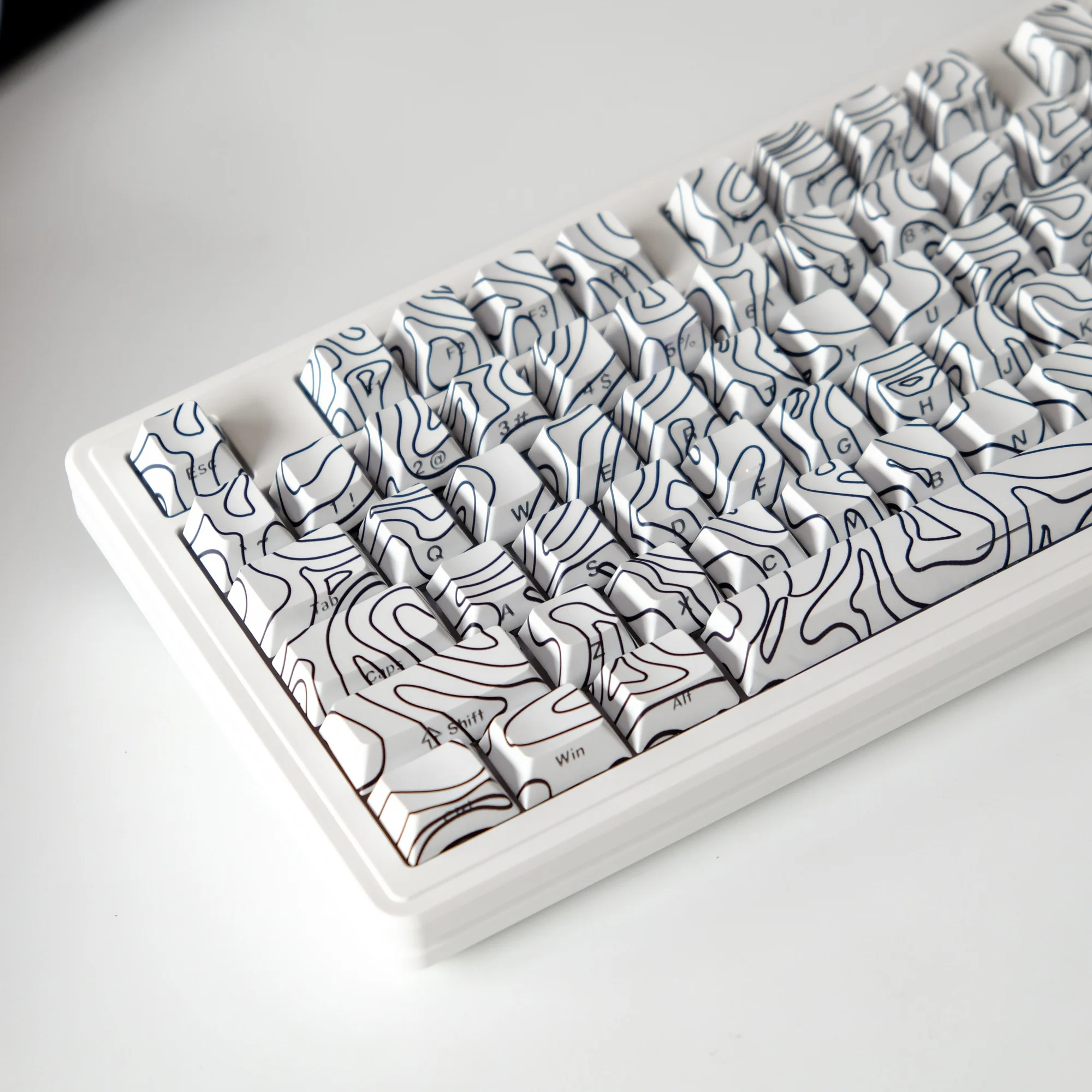 Topographic Side Print PBT Keycap Backlit 5 Side Dye-Sub Cherry Profile ...