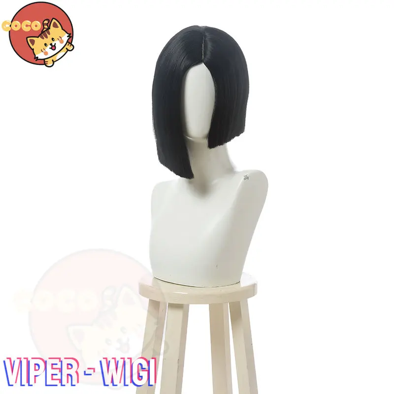 CoCos-Game-Valorant-Viper-Cosplay-Wig-Short-Black-Hair-Cosplay-Wig-Game ...