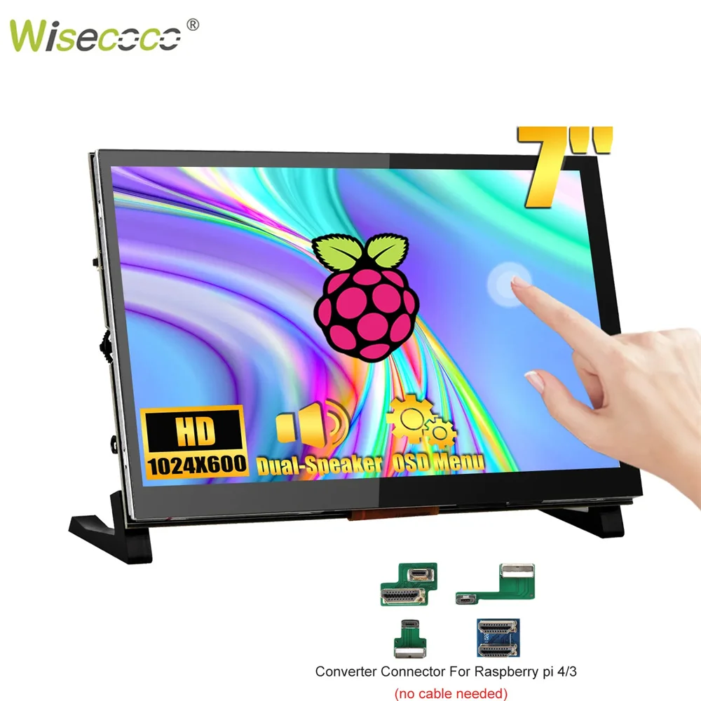 7-Inch-Raspberry-Pi-Screen-Touchscreen-1024x600-Dual-Speaker-USB-HDMI ...