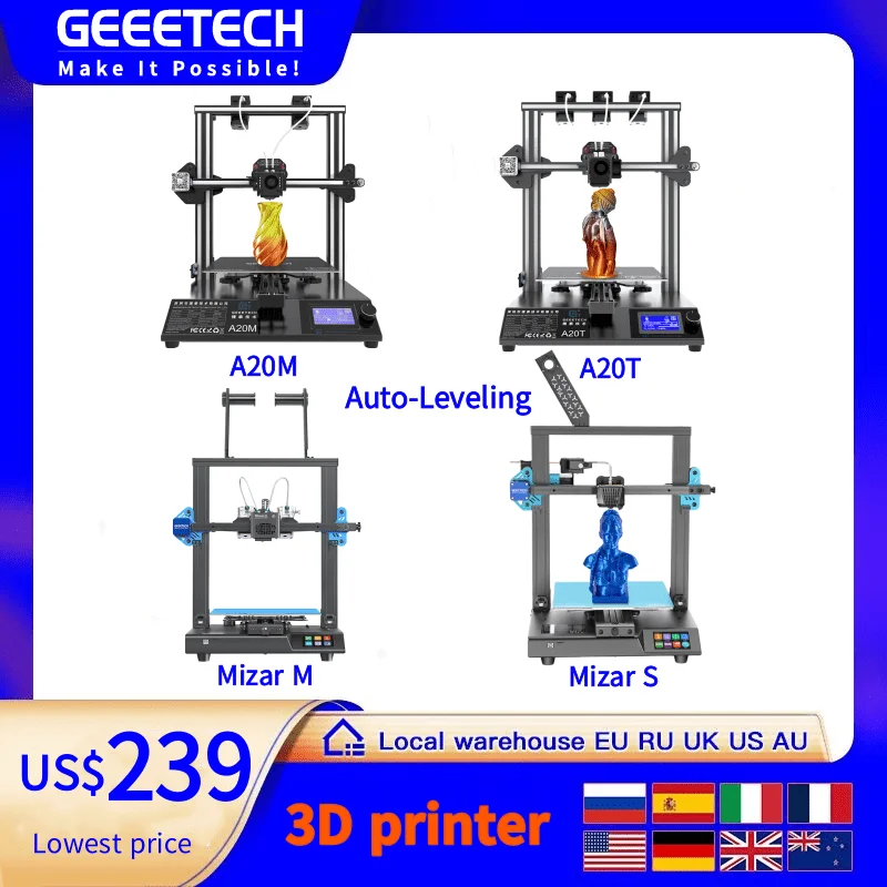 Geeetech A20m 3d Printer | Geeetec 3d Printer | Geeetech Mizar | Geeetech Diy 3d - Fdm 3d ...