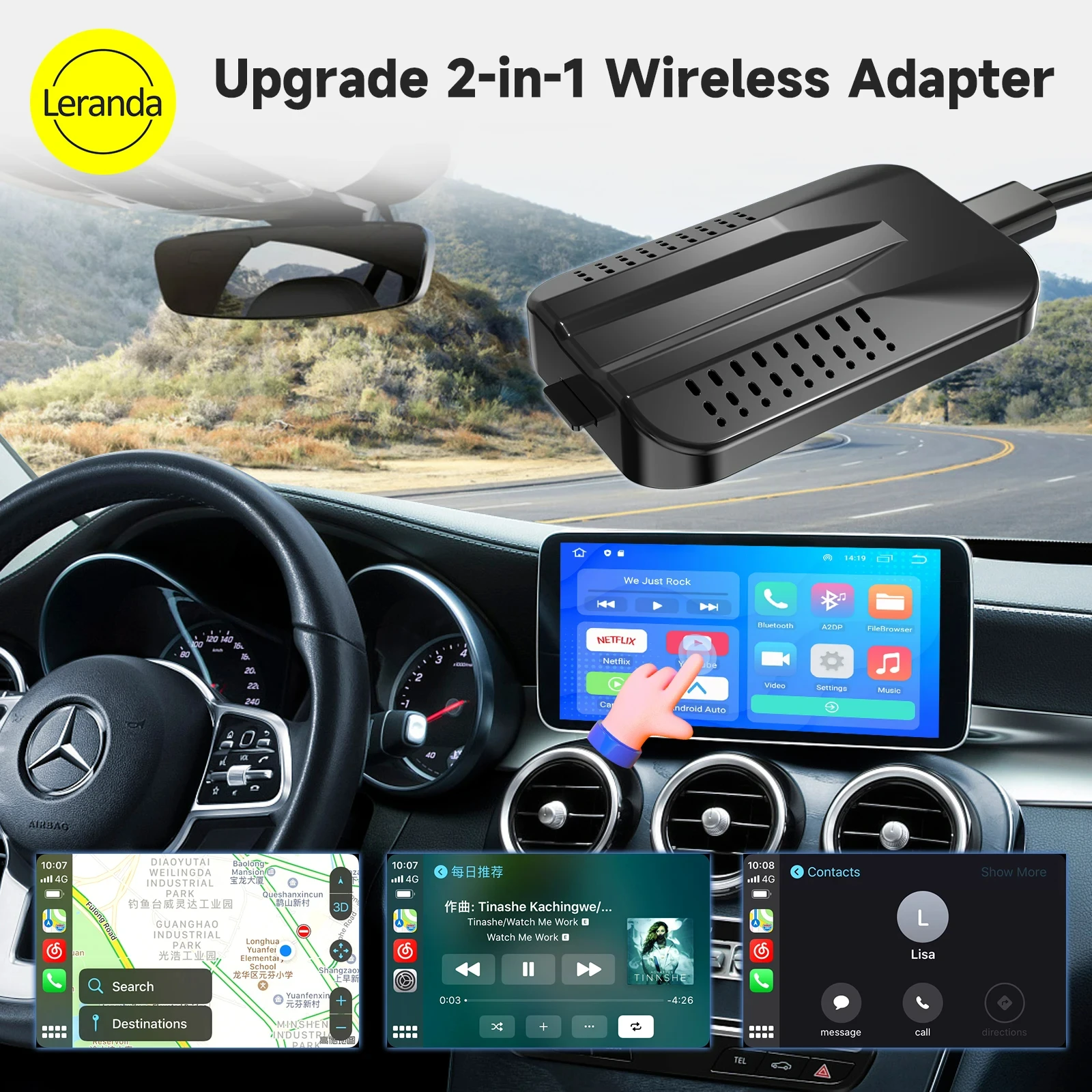 CarPlay-Leranda-c9-CarPlay-Ai-Box-Wireless-Android-Auto-Adapter-Wireless-Android-Auto-Car ...