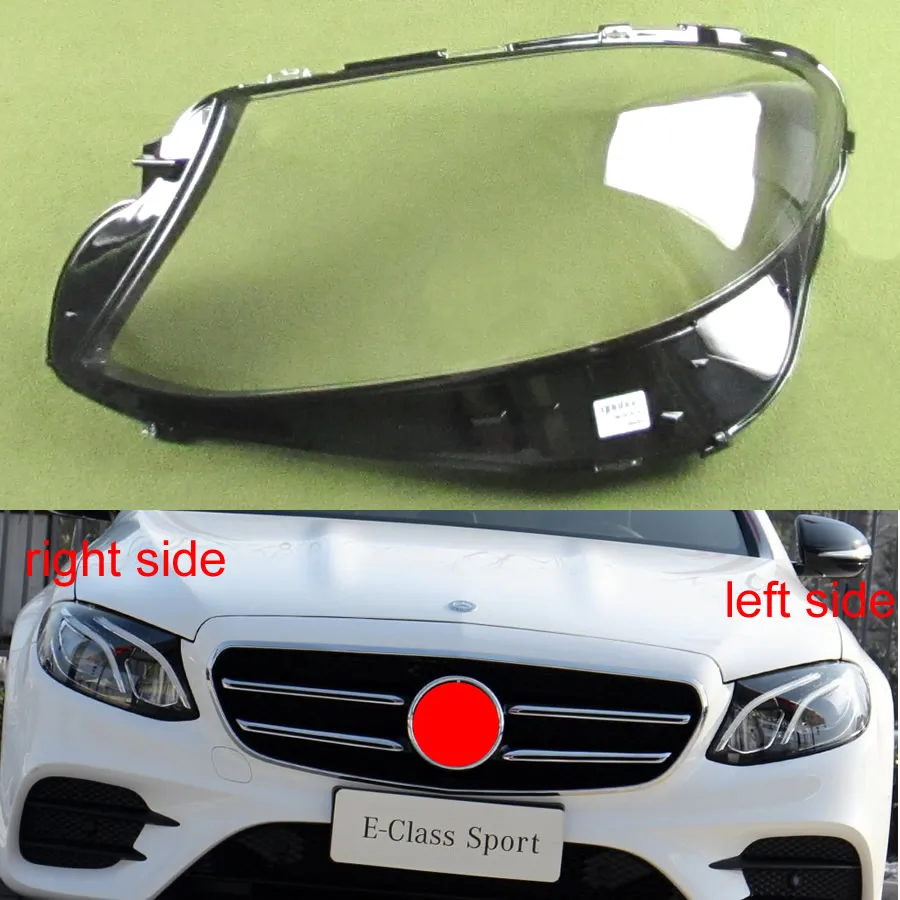 For Mercedes Benz W213 E200l E300l E320l 2016-2019 Headlights Cover Lamps Headlamp Shell Lens ...