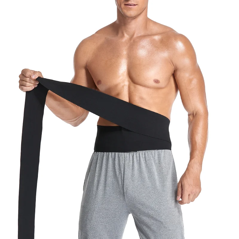 Men Waist Trainer Trimmer Belt Body Shaper Sheath Snatch Me Up Bandage ...