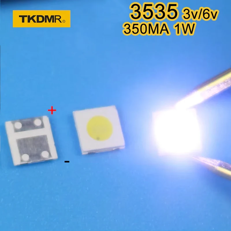 TKDMR 50PCS 1W 3V 3535 TV Backlight LED SMD Diodes Cool White LCD TV ...