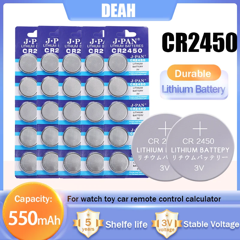 Cr2450 3v Lithium Button Cell Battery | 2450 Lithium Button Batteries ...