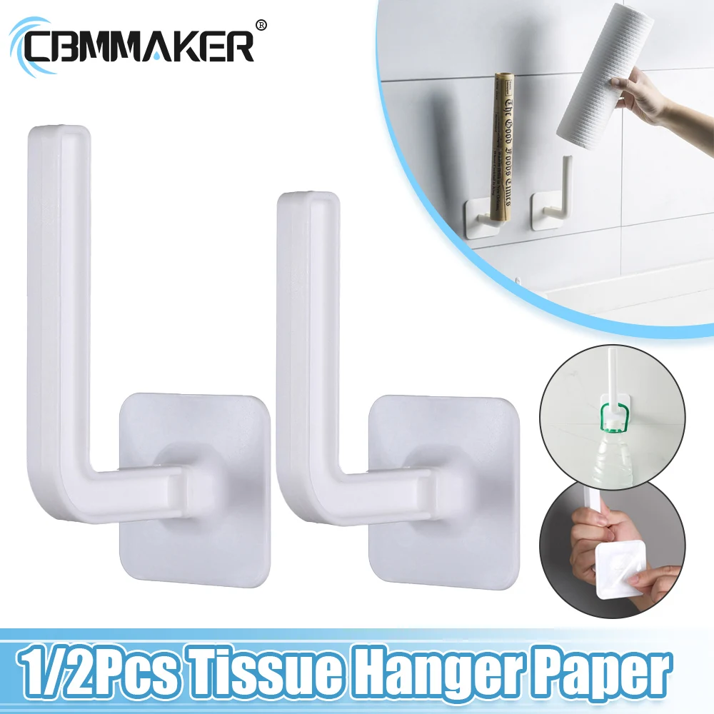 Tissue-Hanger-Paper-Towel-Holder-Cabinet-Roll-Paper-Rack-Wall-Mounted ...