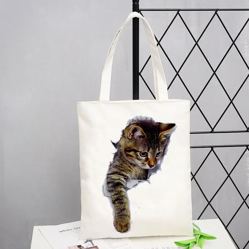Woman Customizable Logo Back Printed Cloth Women's Canvas Shoulder Bag ...