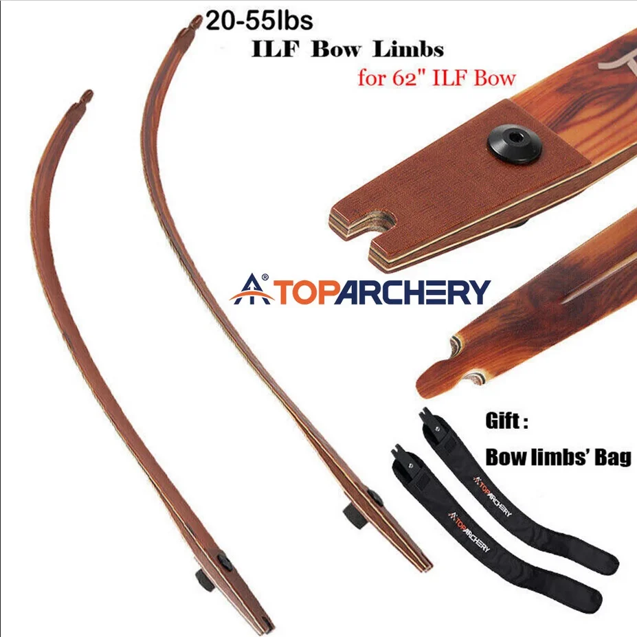 TOPARCHERY Takedown ILF Limbs Recurve Bow Limbs High 19"-62" / High 17 ...