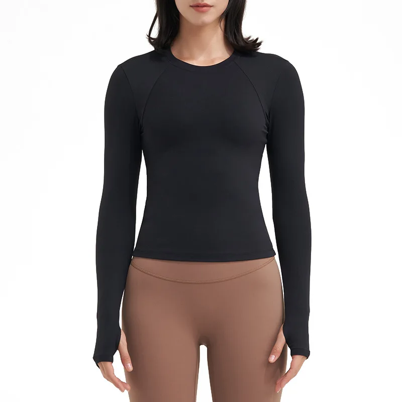 Yoga-Shirt-Nylon-Gym-Top-Fitness-Sport-Women-Clothing-Elastic ...