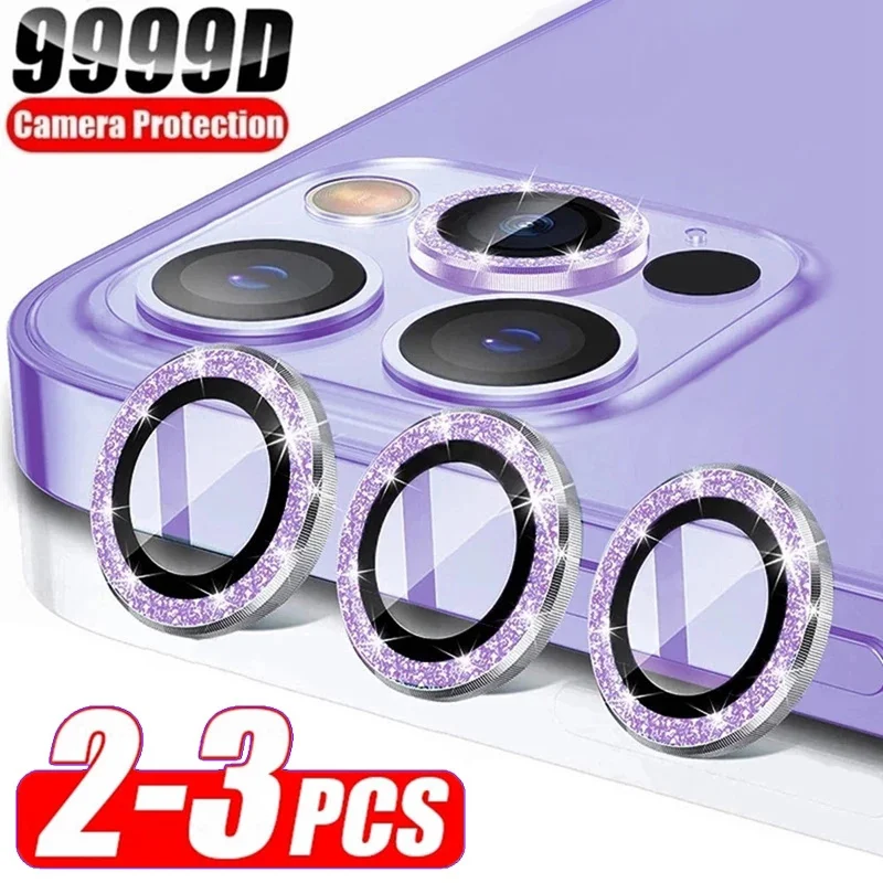 Diamond-Glitter-Camera-Lens-Protector-On-For-iPhone-14-13-12-11-Pro-Max ...