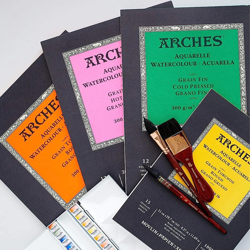 5-83x8-27-inch-Arches-Watercolor-Paper-Pad-12-Sheets-100-Cotton-Pulp ...