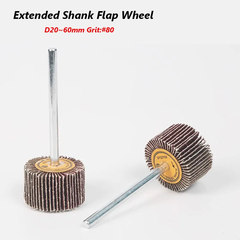 D20~60mm Extended rod flap wheel 100L Shank6.0mm grinding impller Inner ...