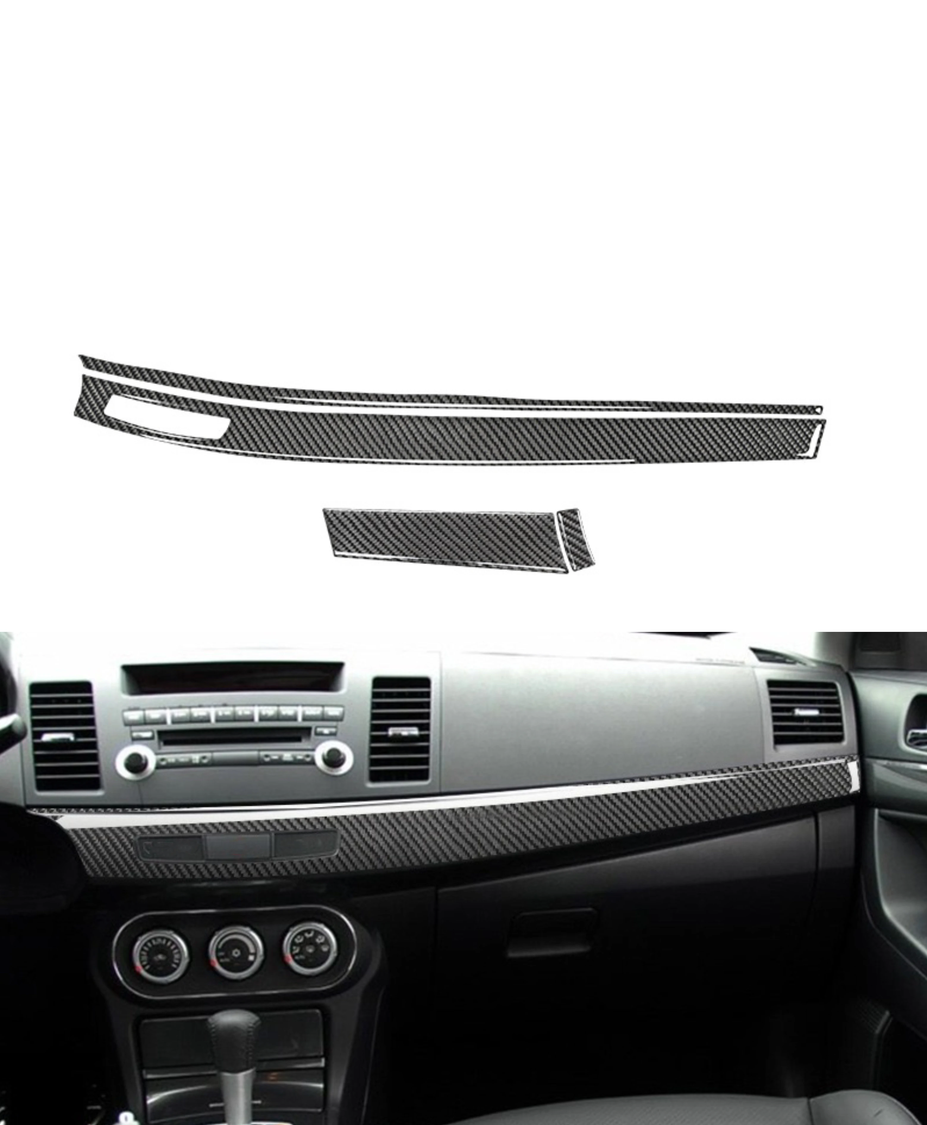for-Mitsubishi-Lancer-4Pcs-Car-Interior-Dashboard-Panel-Cover-Trim ...