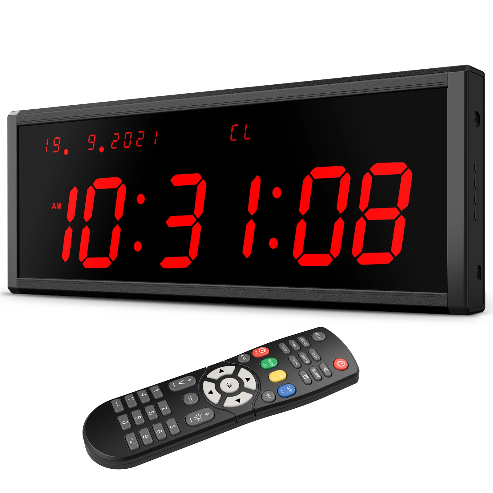 3-Gym-Timer-Big-LED-Interval-Workout-Wall-Clock-with-Time-Date-Digital ...