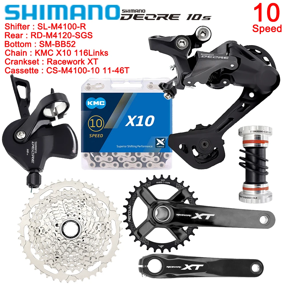 SHIMANO-DEORE-10-velocit-Kit-completo-per-MTB-Bike-M4100-M4120-Groupset ...