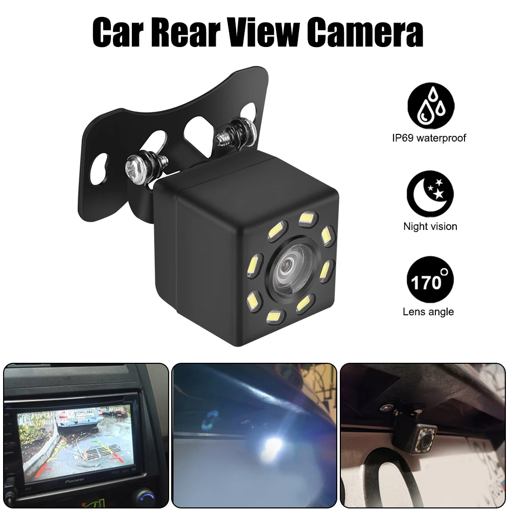 Universal-Lens-Fisheye-Backup-Parking-Reverse-Camera-LED-Night-Vision ...
