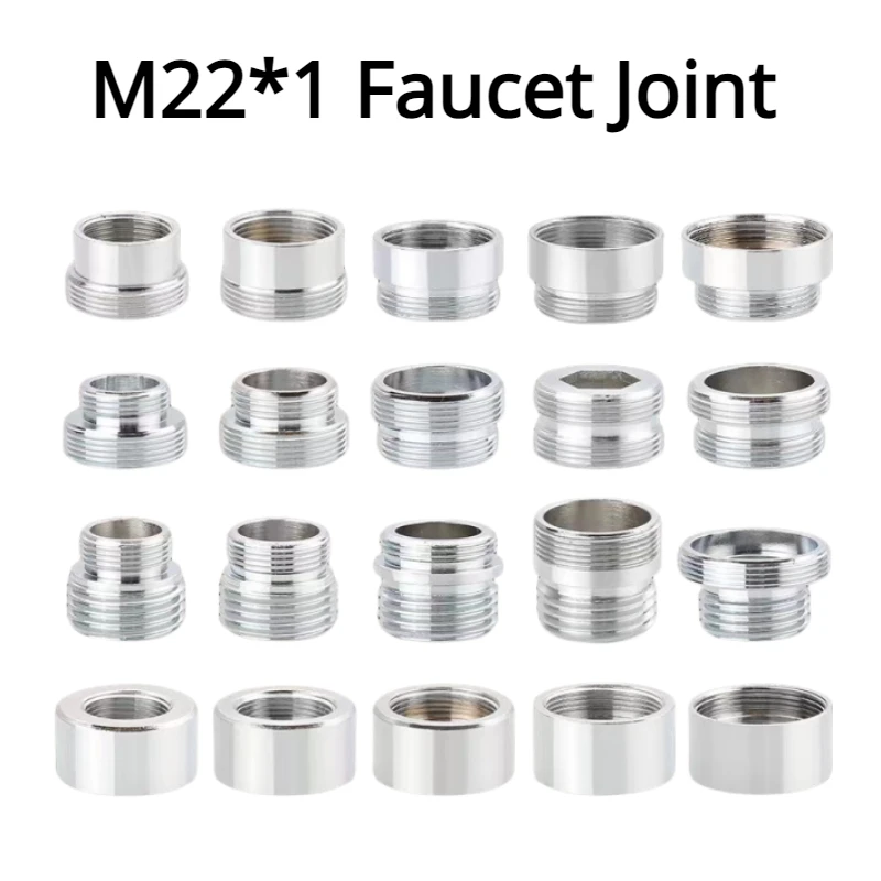 1 개/몫 M22 ~ M20 M18 M28 스레드 스테인레스 스틸 커넥터 수도꼭지 조인트 정수기 액세서리 주방 워터 탭 어댑터 ...