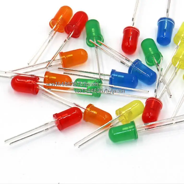 100pcs-5mm-LED-diode-Light-Assorted-Kit-DIY-LEDs-Set-White-Yellow-Red ...