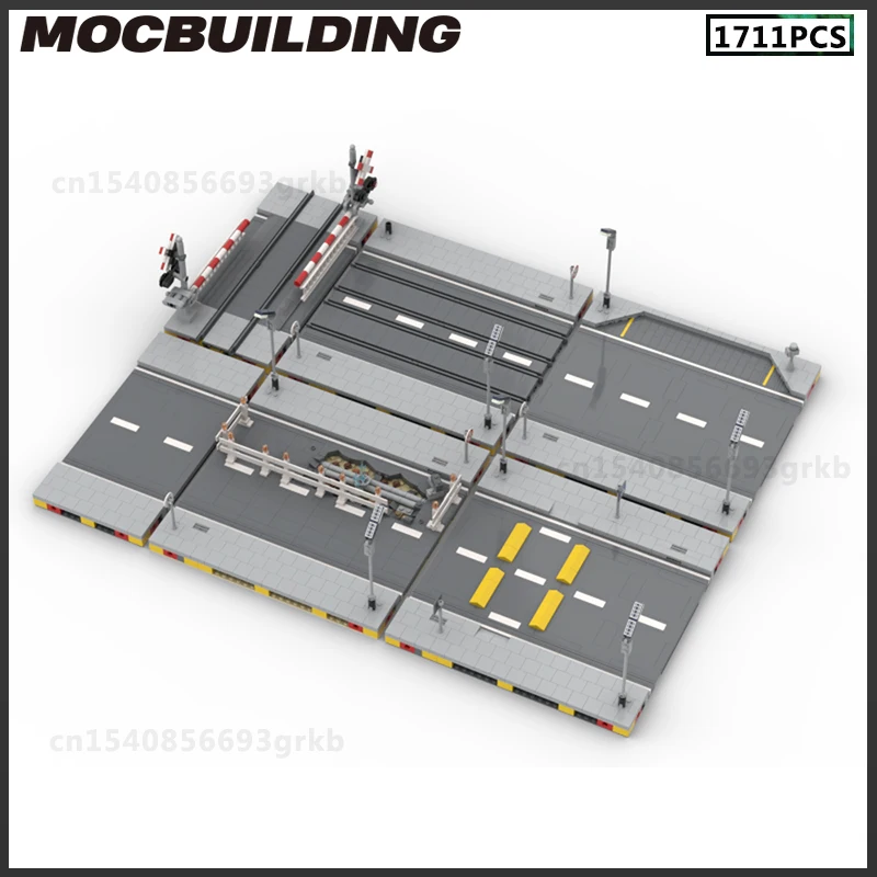 MOC-Building-Block-Street-View-City-Road-Series-Intersection-Straight-T ...
