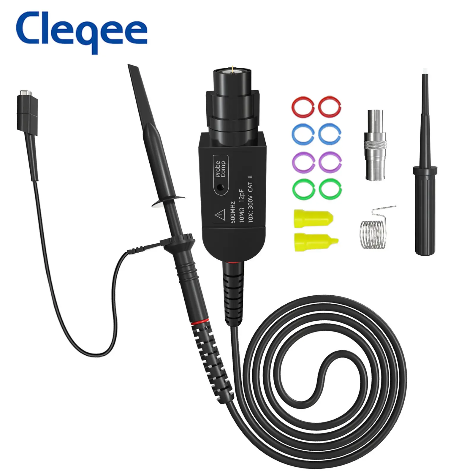 Cleqee-P6500-DC-500MHz-Oscilloscope-Probe-BNC-Plug-Protective-Cap-Test ...