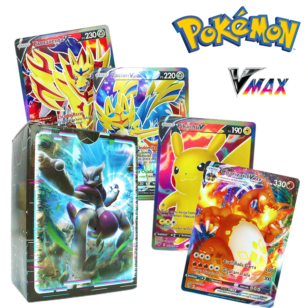 Pokemon 55-100pcs English French Spanish Card Hobbies Rare Collection ...