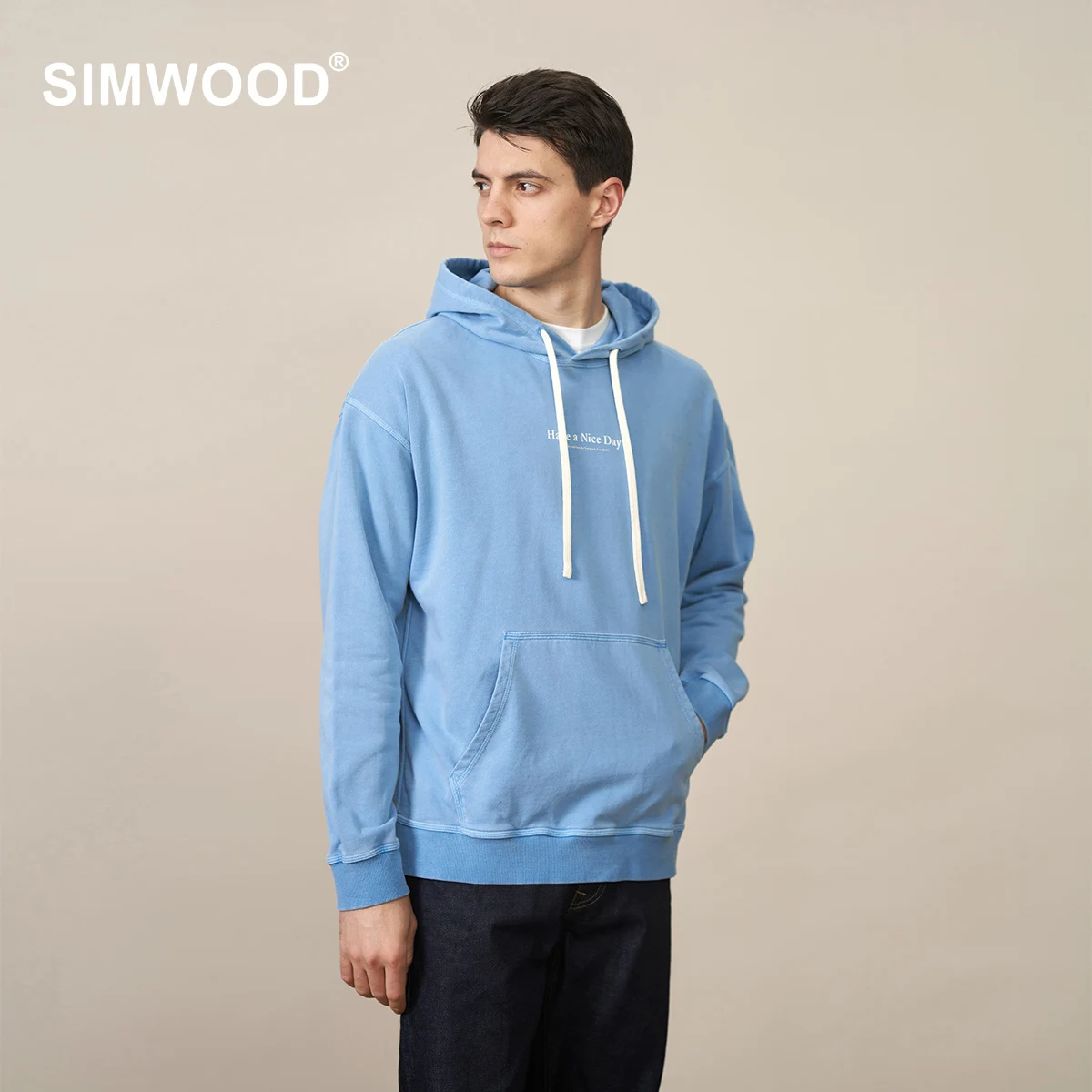 2023-SIMWOOD-Autumn-Winter-New-Men-Washed-Long-Sleeves-Hoodies-Loose ...