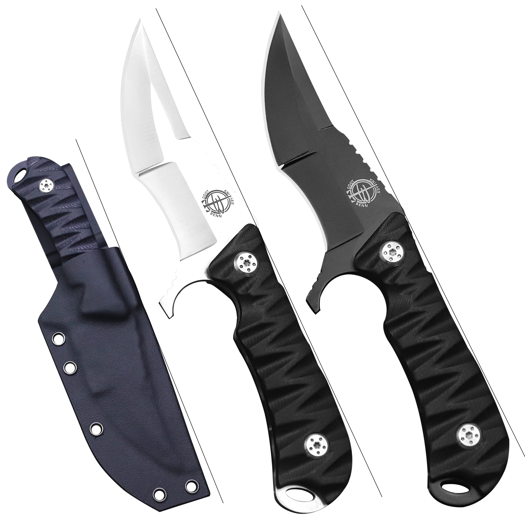 US-D2-Steel-All-Tang-One-sharp-tactical-straight-knife-outdoor-hunting ...