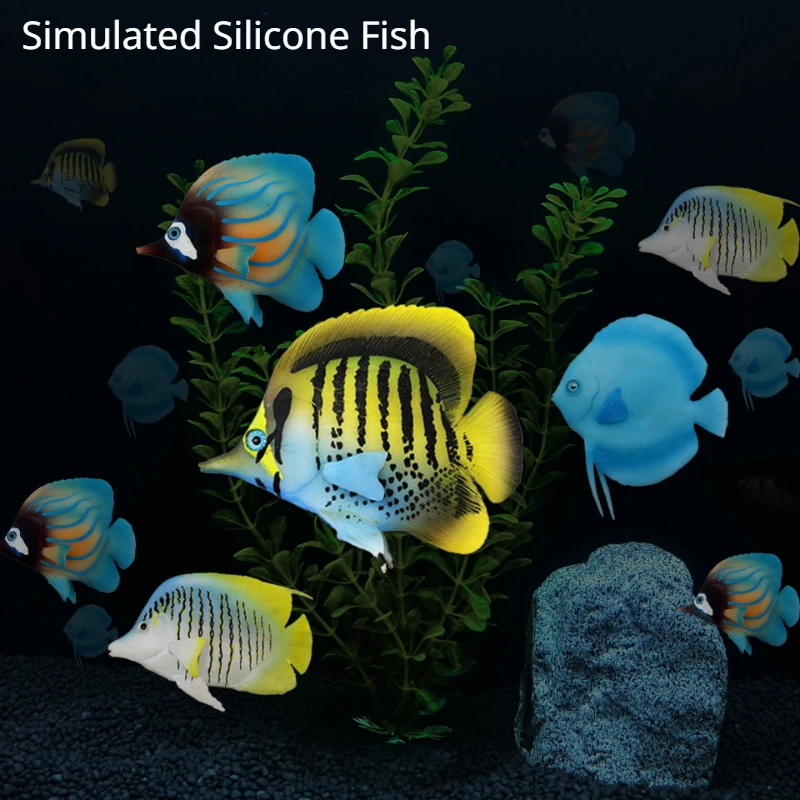 Simulated-Silicone-luminous-Fish-Marine-Tropical-Fish-Plastic-Immortal ...