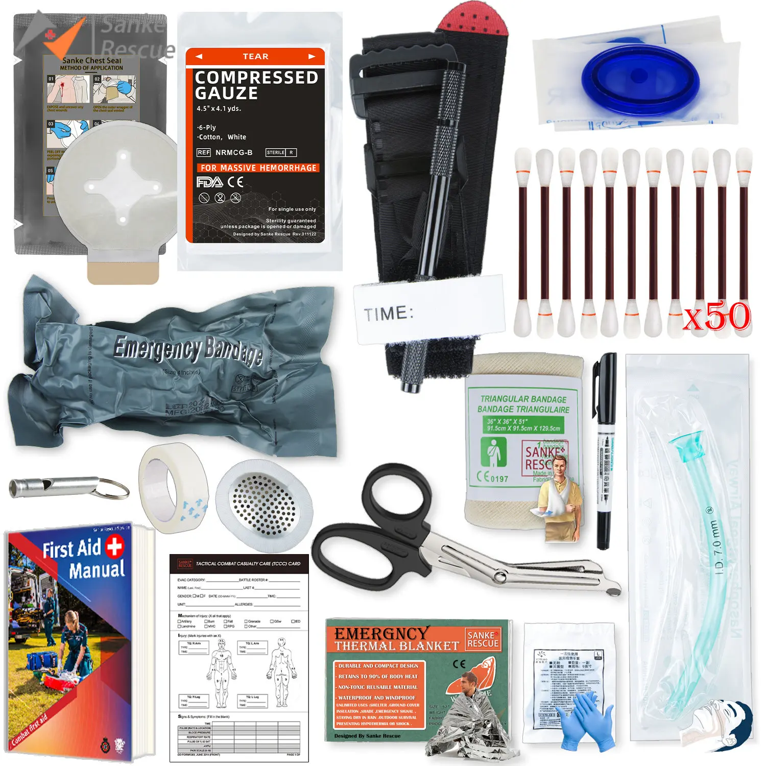 Survival First Aid Kit Survival military full set Outdoor Gear ...