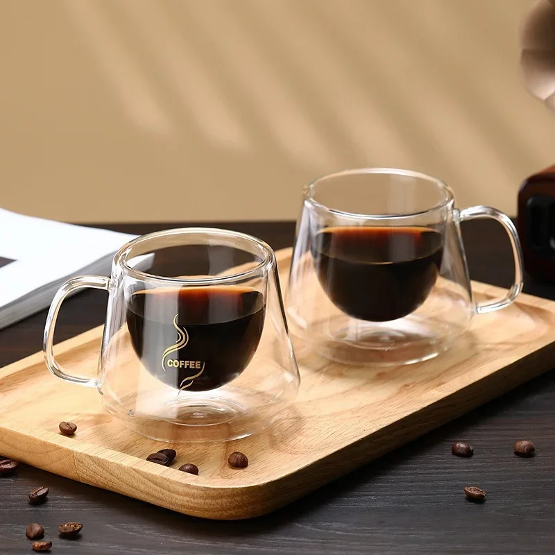200ML-Double-layer-Glass-Cup-with-Handle-Heat-resistant-Transparent ...