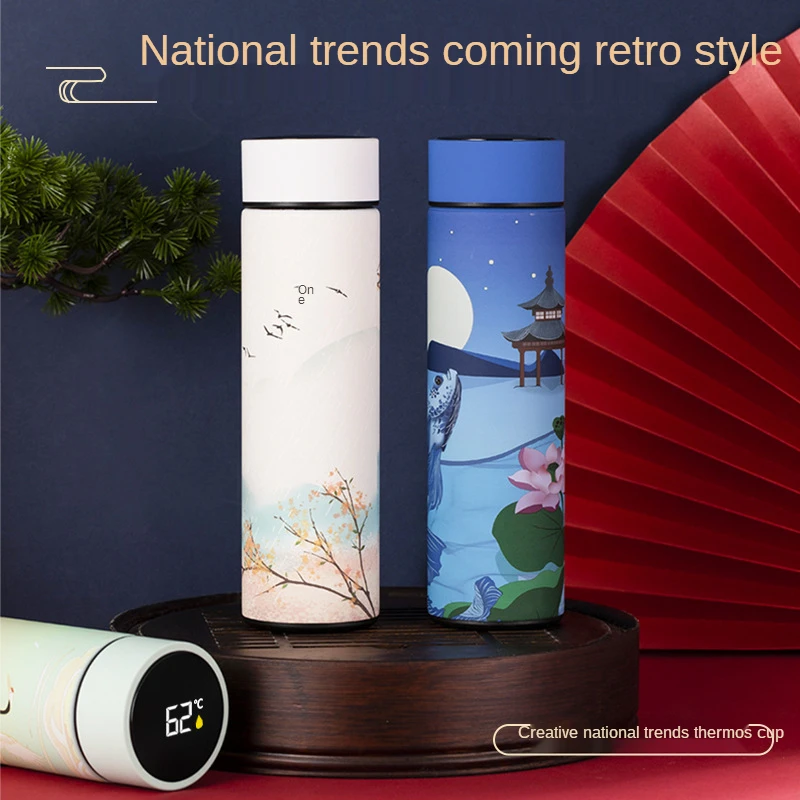 Botella-t-rmica-de-estilo-chino-termo-con-pantalla-inteligente-de ...