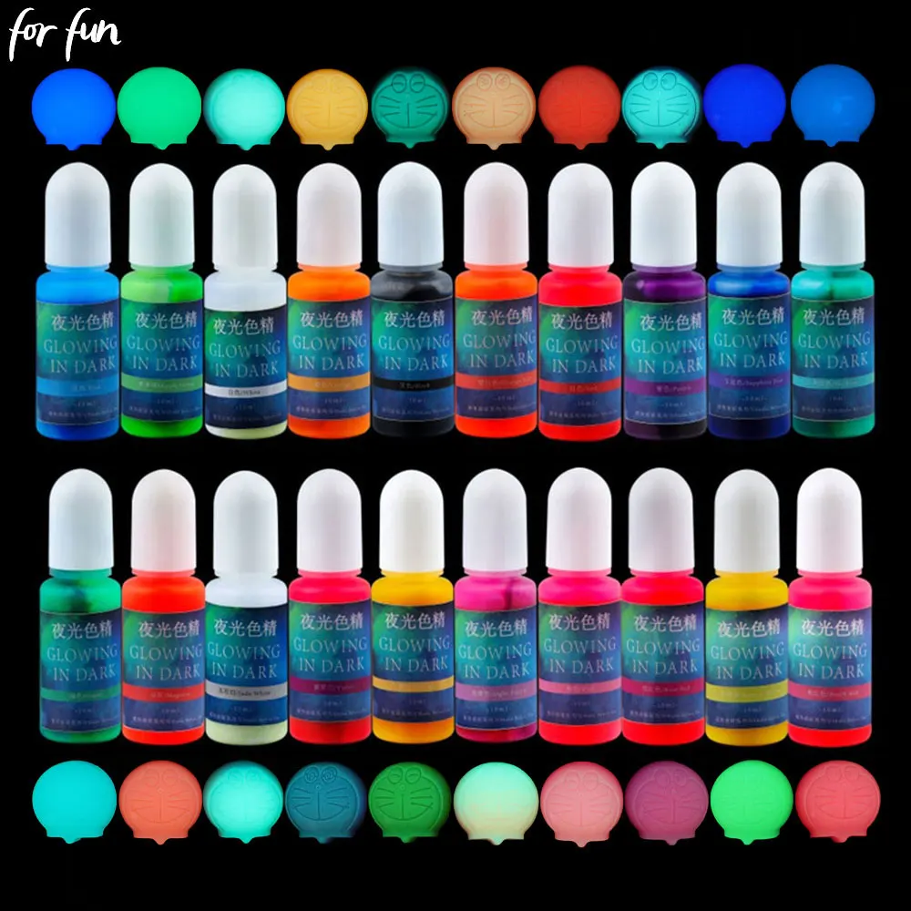 For-fun-10ML-20Colors-Fluorescent-Pigment-Luminous-Paint-Resin-Dye-UV ...