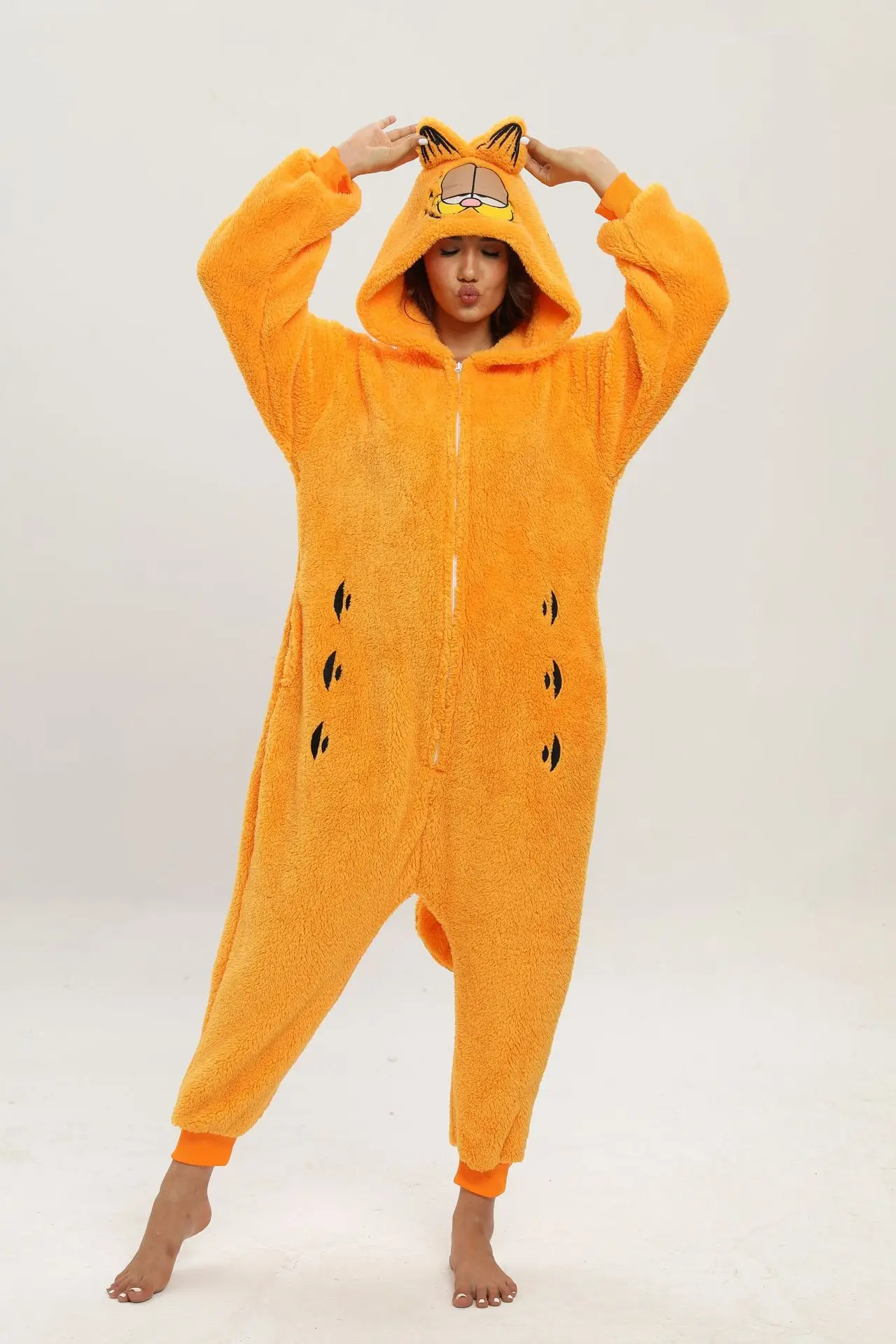Miniso-Unisex-Garfield-Costumes-Onesies-Cat-Cosplay-Pajamas-Pyjamas ...