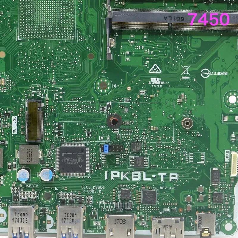 Dell Optiplex 7450 All-in-one Motherboard IPKBL-TP CN-0X63NF 0X63NF ...
