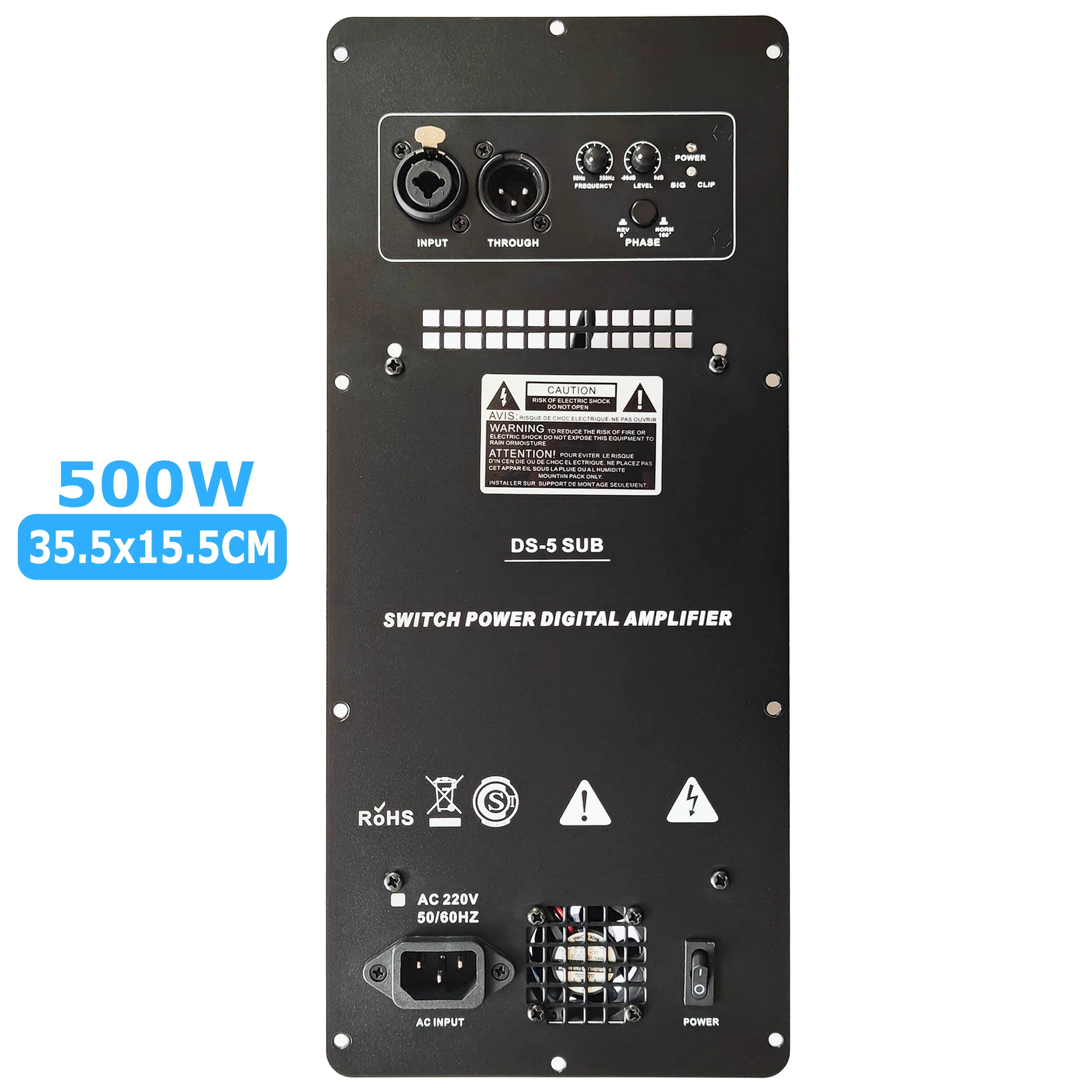 110v/220v klasse d 500w digitale zware eindversterker hifi audiomodule ...